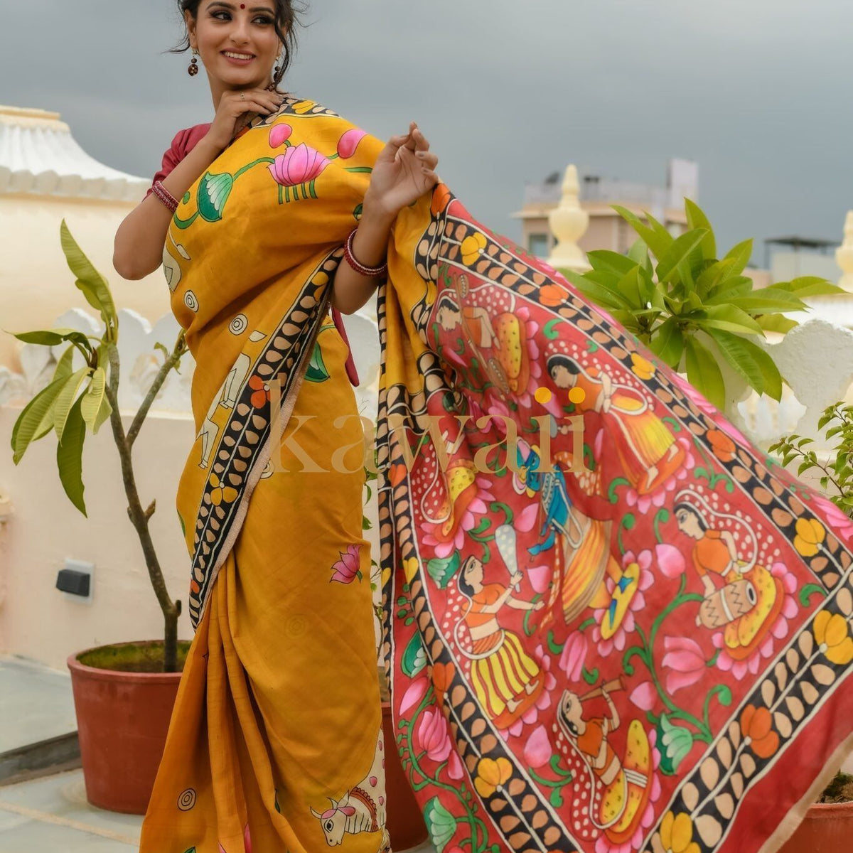 Vijaya Pichwai Saree with Handcrafted Artistry | Kawaii