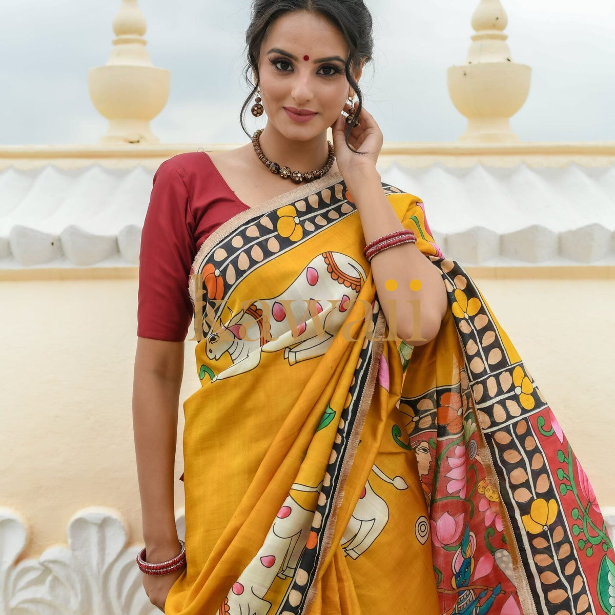 Vijaya Pichwai Saree with Handcrafted Artistry | Kawaii